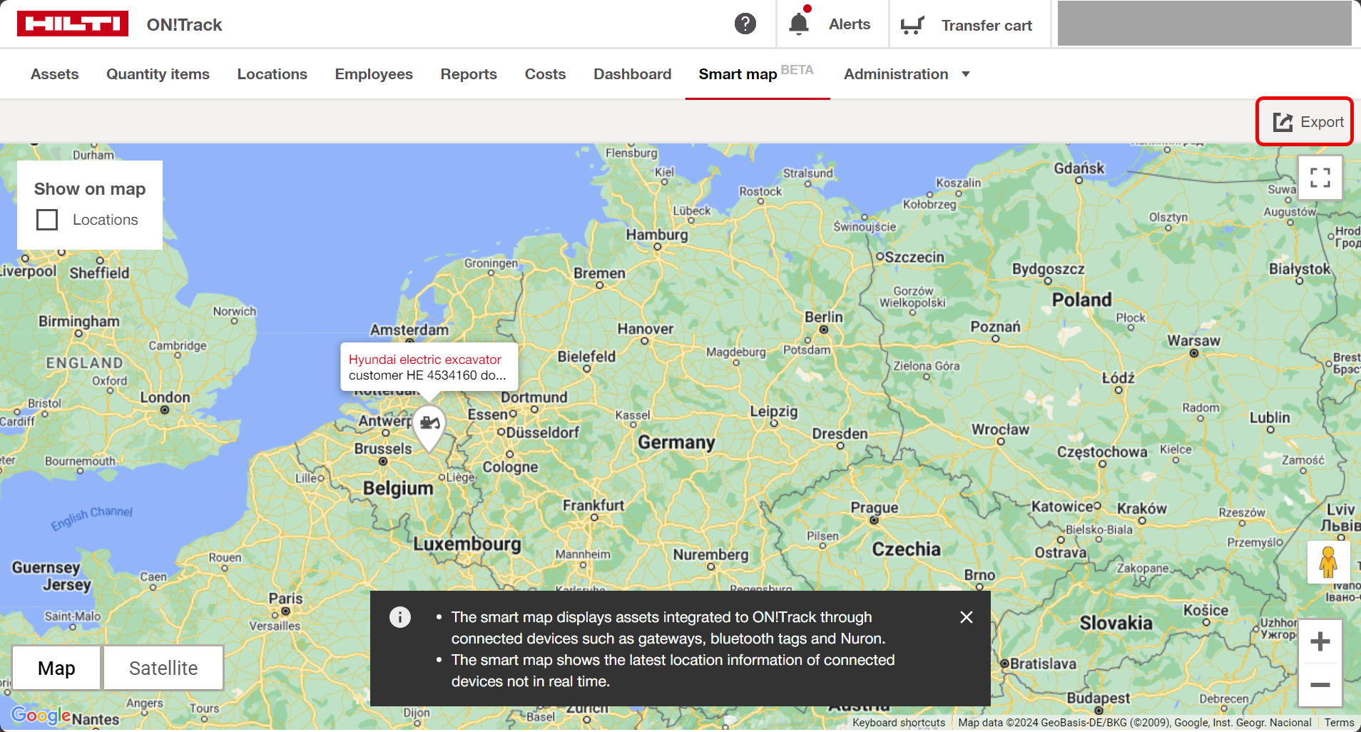 October 2024 - Release note – Hilti ON!Track (English)