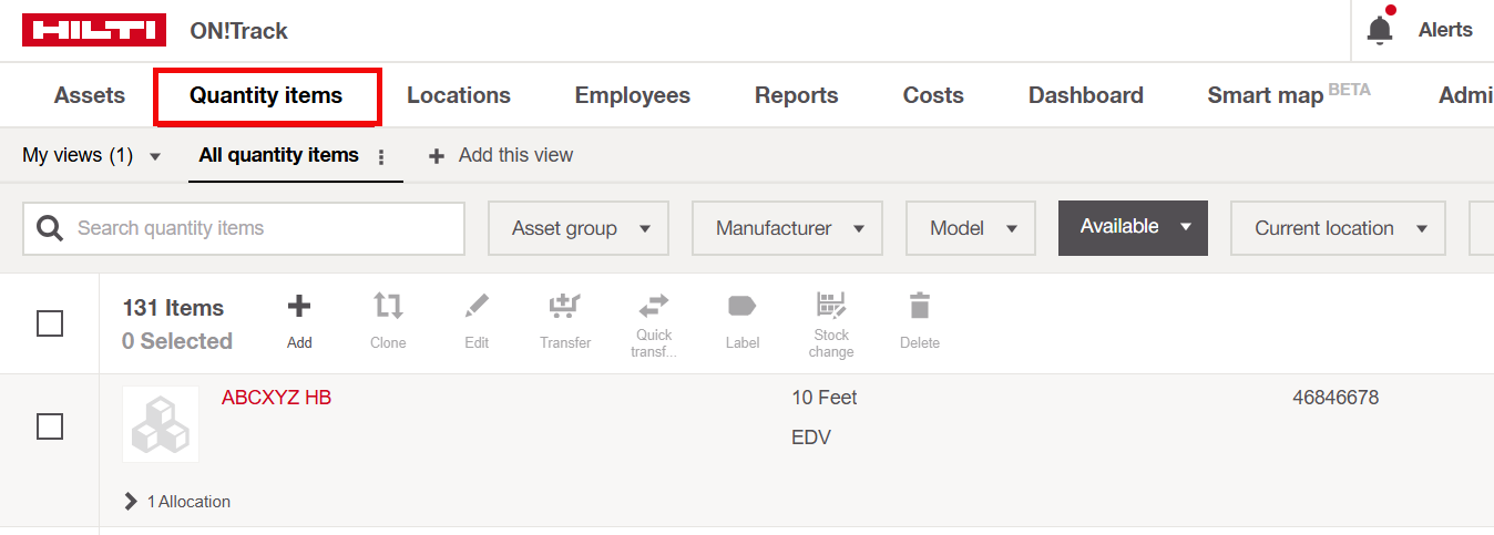 How to navigate in the web platform – Hilti ON!Track (English)