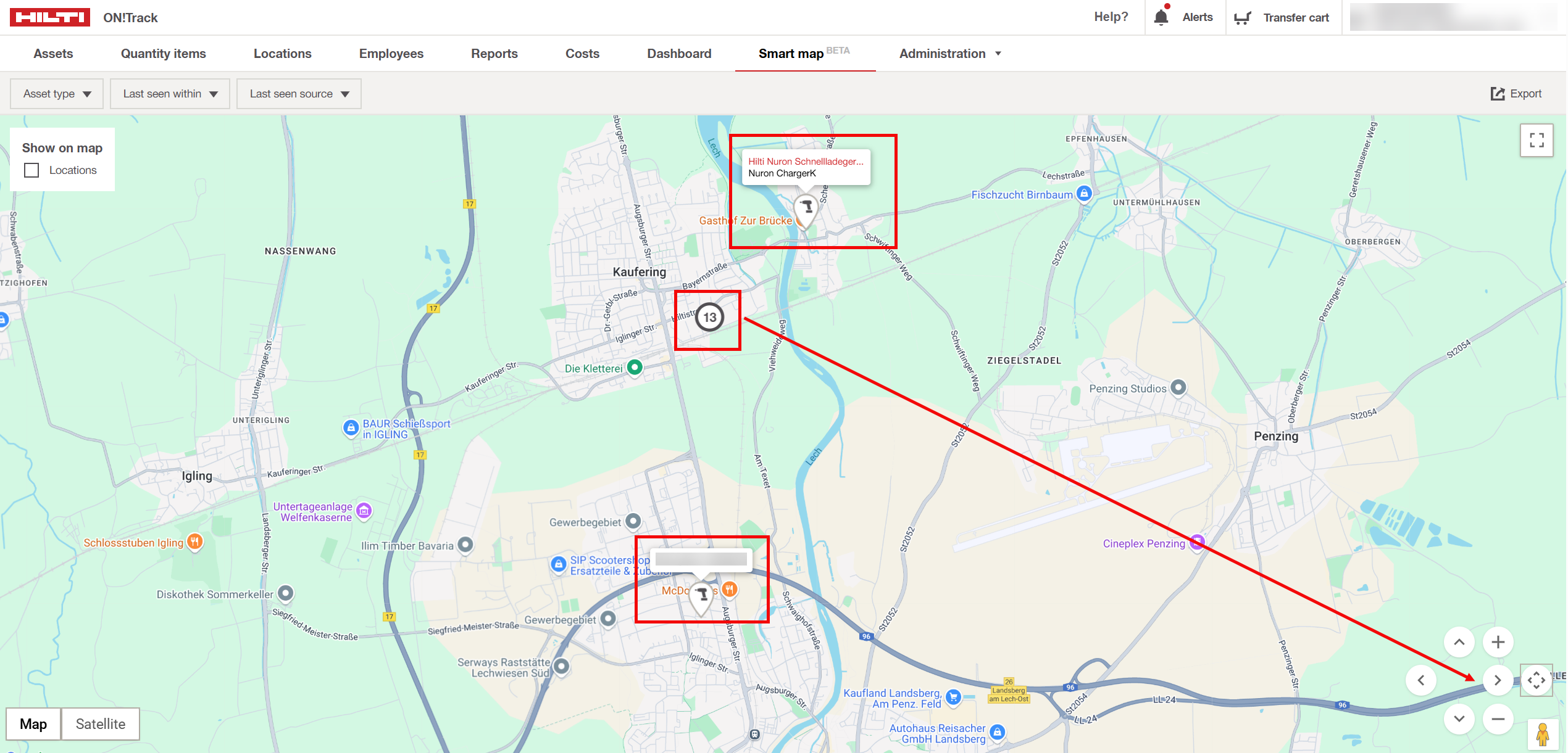 What is the smart map – Hilti ON!Track (English)