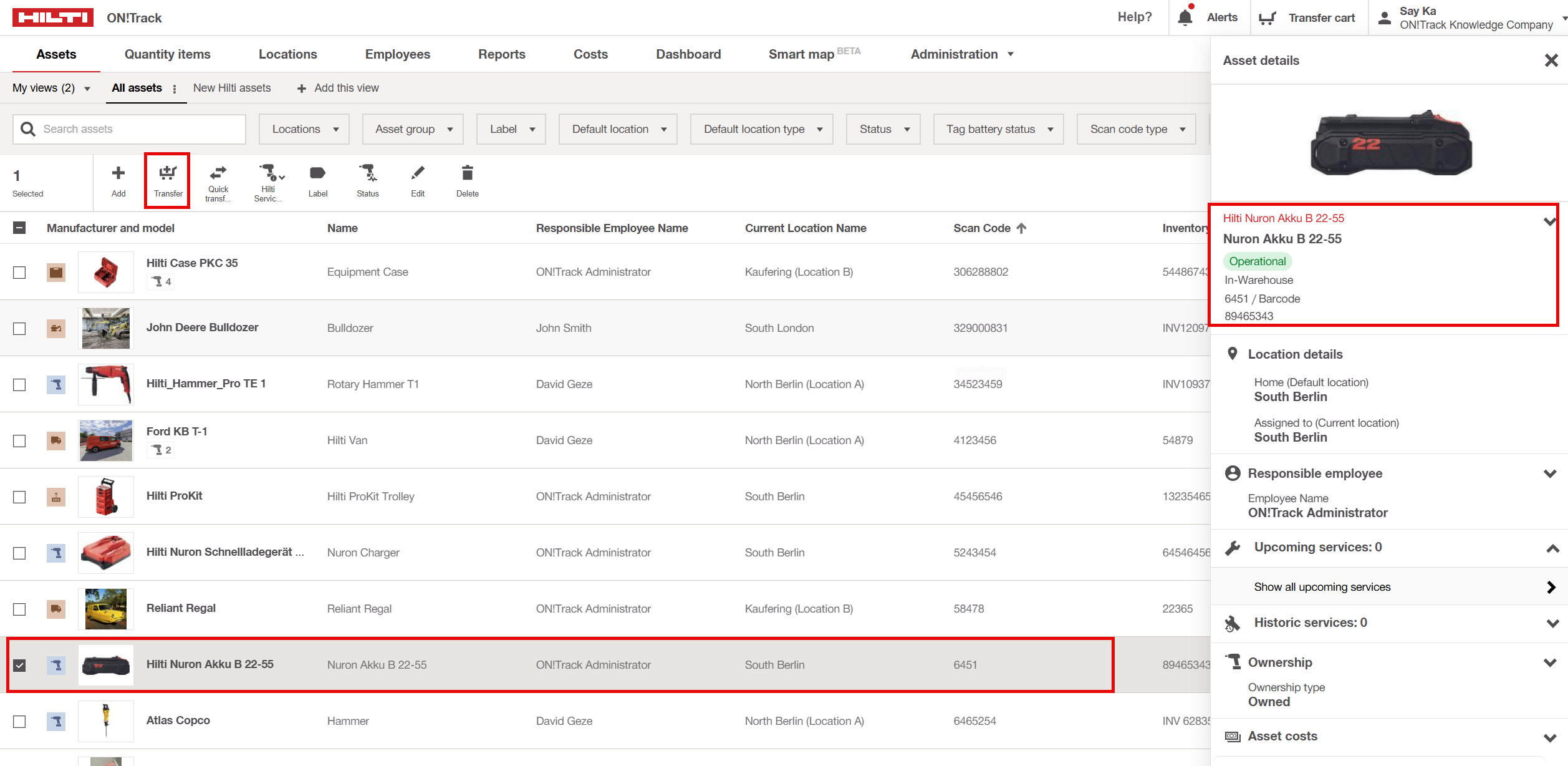 How Quantity Item Transfers Work vs Asset Transfers using web platform ...